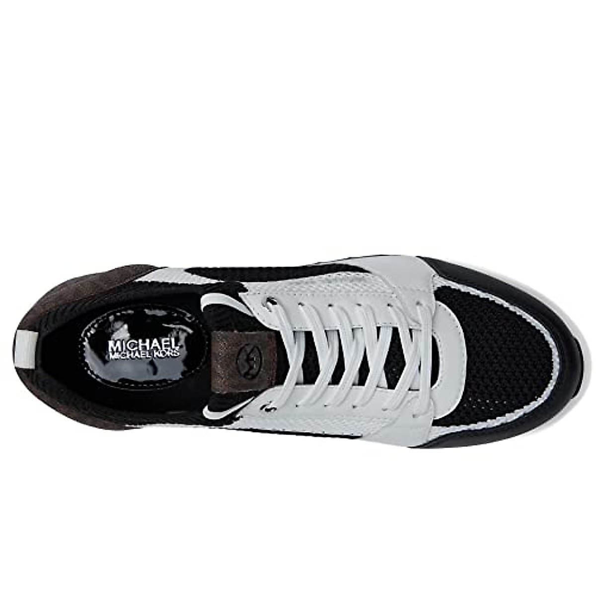 Michael Kors Billie Knit Trainer Black/Optic White 6.5 M