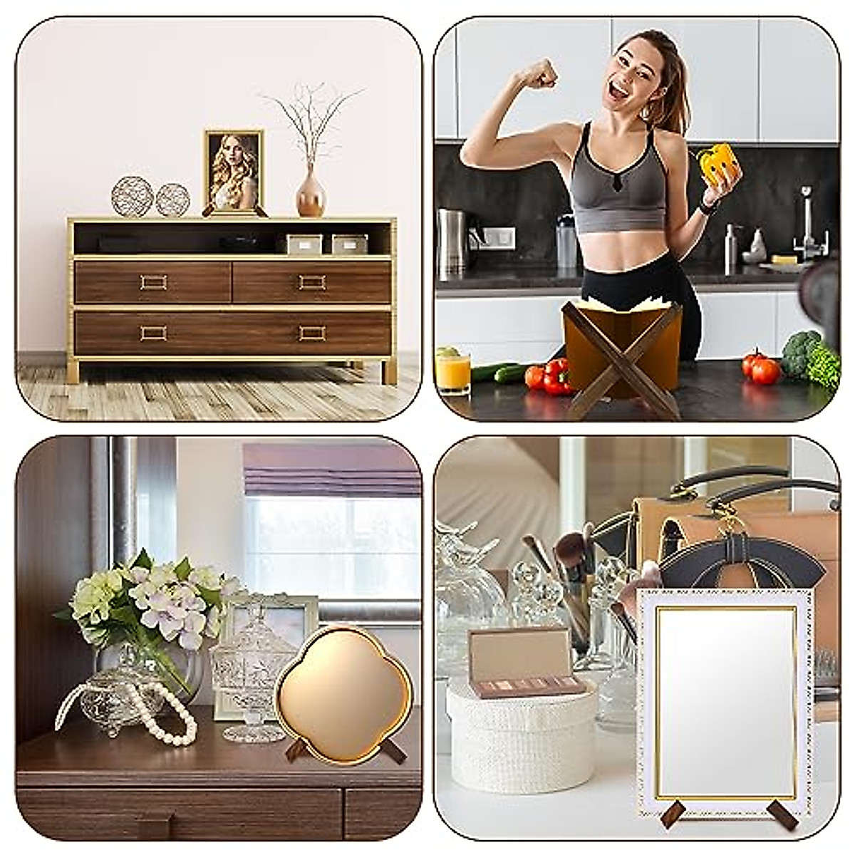 LOTMER Cookbook Stand 6.5 Inch Wooden Recipe Book Holder Kitchen Counter Book Stand Multipurpose Cookbook Stand for Display Cooking Reading Kitchen Counter