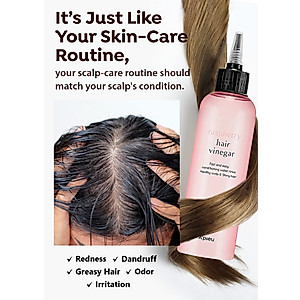 A’PIEU Raspberry Hair Vinegar Rinse 6.76 Fl oz - Scalp Treatment for Balanced pH, Shiny Hair | Korean Hair Care I Clarifies & Encourages Growth | Dandruff & Oil Control