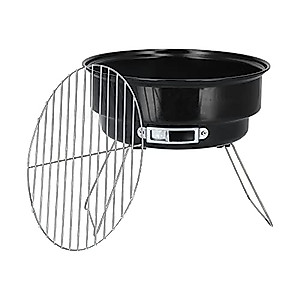 yaogohua Mini Round Barbecue Grill Set, Portable Iron Charcoal Grill for Home Kitchen Outdoor BBQ Camping Traveling Picnics Garden Beach Party