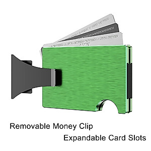 Metal Wallet for Men Slim Minimalist-Mens Wallet with Money Clip Removeable, Credit Card Holder Wallets for Men Gift