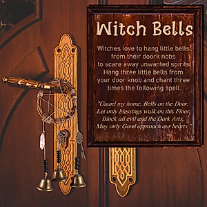 Charniol Witch Bells DIY Kit for Door Knob for Protection Witch Bell Witchy Decor Hanging Witchcraft Decorations Witches Wind Chimes