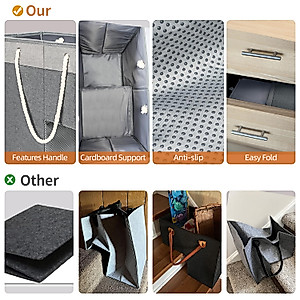 Stair Basket for Stairs with Handle, Staircase Baskets for Carpeted and Wooden Stairs,16" Step Storage Laundry basket for Stairs, Toys, Clothes, Books, Tools, Magazine, with Hard Board, Anti-slip