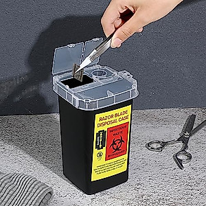 Beaupretty Blade Dispenser Case Razor Sharps Container Barber Shop Storage Bank Blade Disposal Case for Home