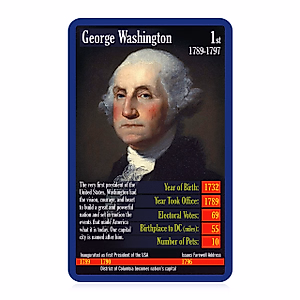 Top Trumps Card Game US Presidents - Family Games for Kids and Adults - Learning Games - Kids Card Games for 2 Players and More - Kid War Games - Card Wars - for 6 Plus Kids