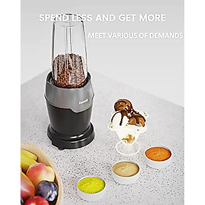 900 Watts Smoothie Blender for Shakes and Smoothies, 12 in 1 Set Bullet Personal Blender with Milk Frother, Germany 3D Stainless Steel 6-Leaves Blades Smoothie Maker, 24oz and 18oz Tritan BPA-Free To-Go Cups