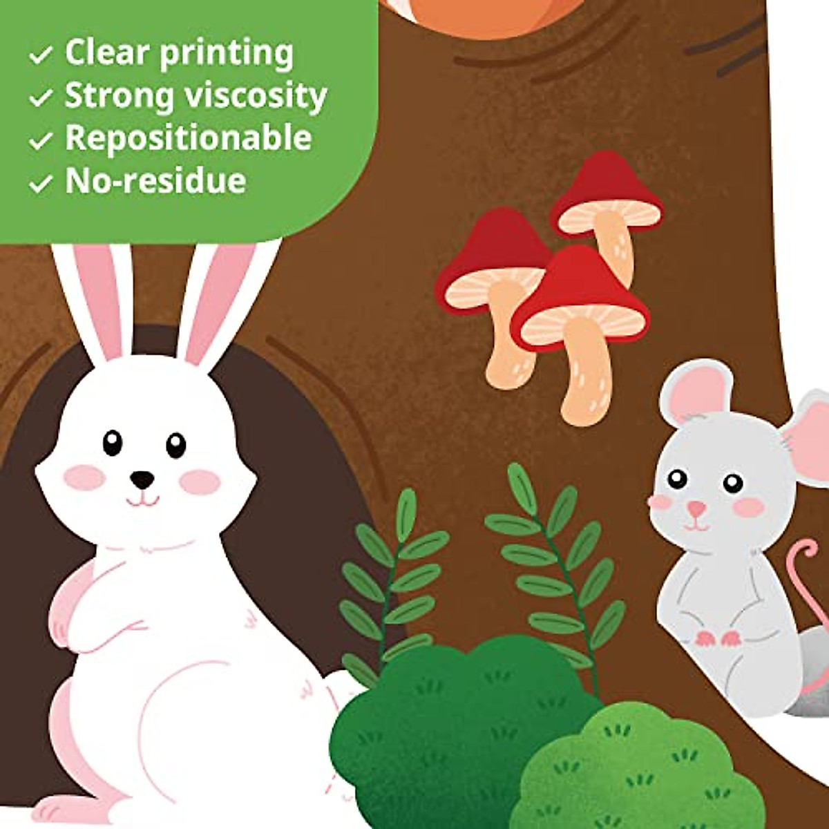 DECOWALL SG-2211 Giant Tree Wall Stickers Decals Kids Room Nursery Peel and Stick Removable Bedroom Living Monkey Bird décor