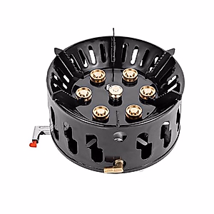 Lixada Portable Picnic Camping Stove Burner 9800W Windproof Camping Gas Stove Seven-Star Fierce Fire Stainless Steel Camp Stoves Backpacking Stove with Carry Bag for Outdoor Camping Hiking Cooking