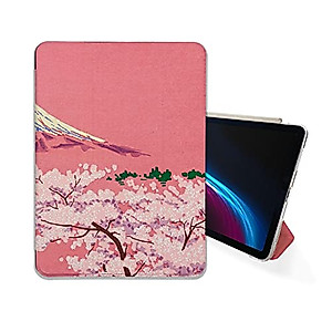 Cute Sakura Tree Japanese Flower case Compatible with iPad Mini Air Pro 7.9 8.3 9.7 10.2 10.9 11 12.9 inch Pattern Cover New 2022 2021 Trifold Stand 3 4 5 6 7 8 9 Generation (12.9 Pro 3/4/5 gen)