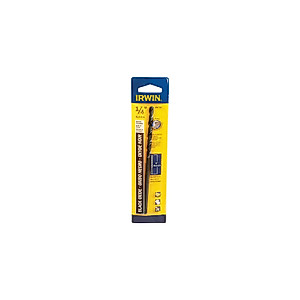 Irwin Tools 66716 Single Black Oxide High-Speed Steel Drill Bit with Aircraft Extension, 1/4"