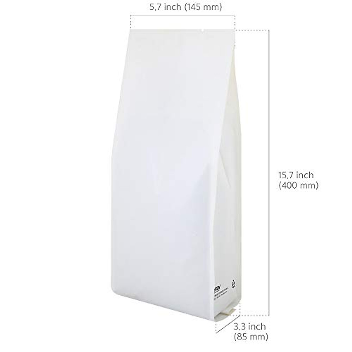 COFFILM Eco Paper Side Gussted Coffee Bag 1kg 32oz / W Valve (50pcs)
