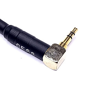 CNCESS CESS-068 Short Audiophile Audio Cable 3.5mm TRS Right Angle Male to Male, 6 Inches