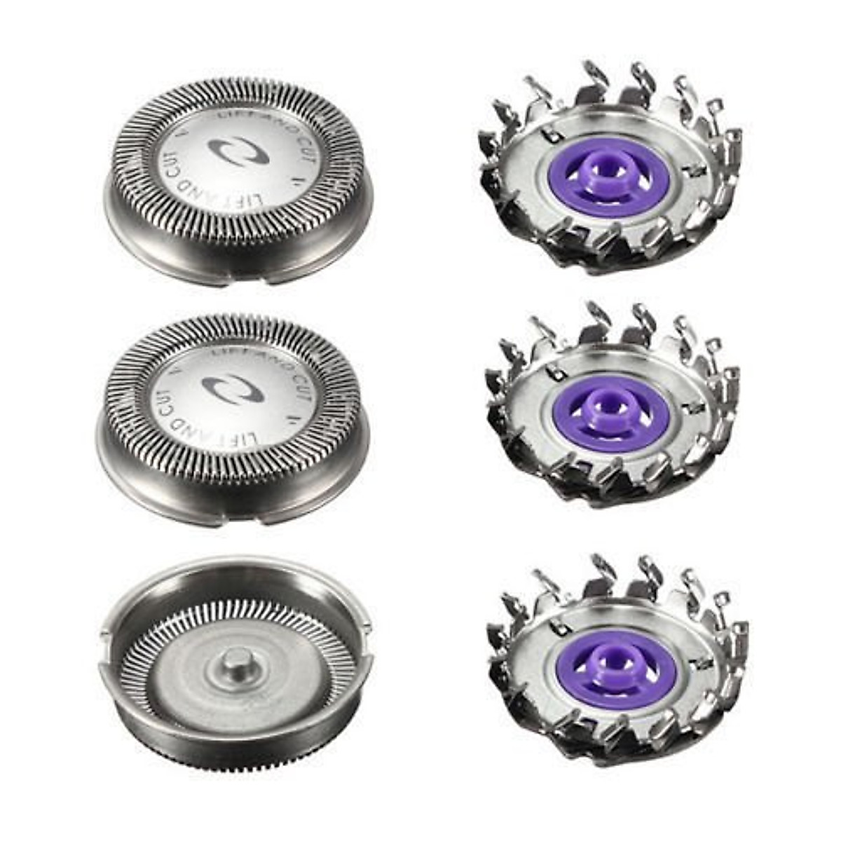 Razorless Razor Replacement Shaver Head Blades Work With For Norelco HQ56 HQ55 HQ4 Reflex Plus 6863XL Close Cut Shaver Heads 3Pcs