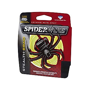 SpiderWire Stealth® Superline, Hi-Vis Yellow, 100lb | 45.3kg, 500yd | 457m Braided Fishing Line, Suitable for Freshwater and Saltwater Environments