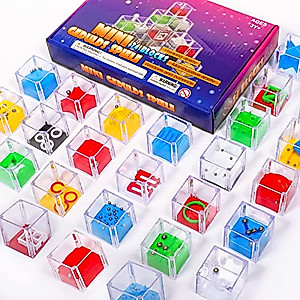 Brain Teaser Puzzles for Adults and Kids 24Pack | Mini Games Brain Games for Kids 4-8-12 | Mini Puzzles Bead Maze Ball Party Favors for Kids Ideas Stocking Stuffers for Teens and Adults