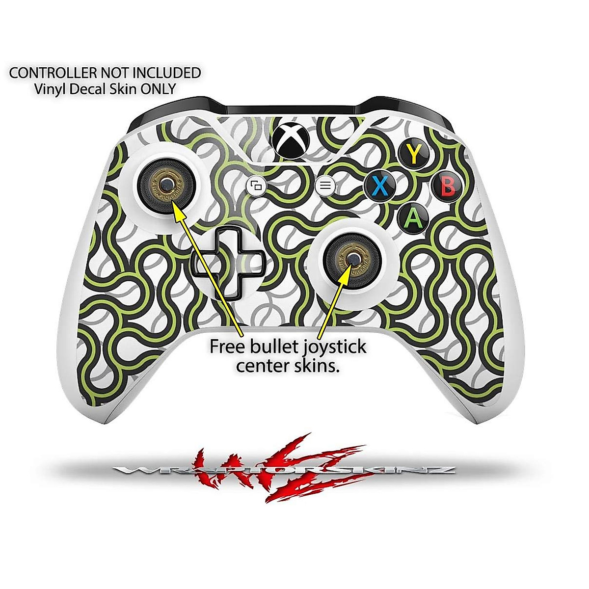 WraptorSkinz Decal Vinyl Skin Wrap Compatible with Xbox One S Console and Controllers - Locknodes 01 Sage Green