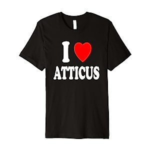 I Heart (Love) Atticus Cute Matching Couple Spouse Married Premium T-Shirt