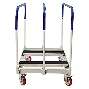 plytinsg Panel Truck Cart 39 * 24 inch Steel Panel Dolly Cart with 4 Swivel Wheels+3 Handle Bars Drywall Sheet Cart Handling Wall Panel Rolling Dolly,1000lbs Load Capacity Platform Truck Dolly