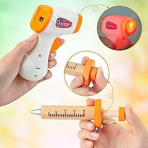 EFO SHM Doctor Kit for Kids, 34 Pcs Kids Doctor Playset kit for Toddlers 3-5 with Medical Storage Bag & Real Stethoscope, for Boys and Girls Fun Role Playing Game, Doctor Play for Kids Toddlers