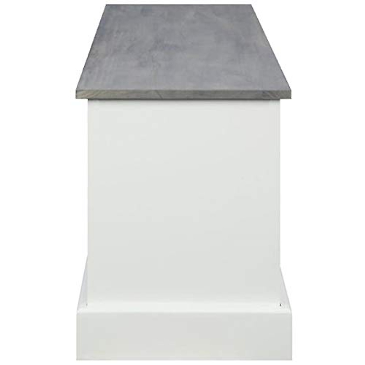 BOWERY HILL 6 Drawer Entryway Storage Cubby Bench in White and Gray