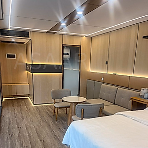 Generic Asaar Smart Luxury Space Capsule House with Bathroom for Hotel, Booth, Office, Guard House, Villa, Workshop - Efficient and Versatile Living Solution, White, asaspcap2