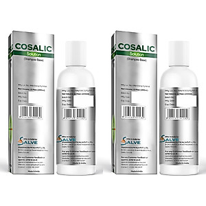 Cosalic Coal Tar and Salicylic Acid Solution Dandruff Free Shampoo with Salicylic Acid for Dry Scalp, Itch Relief, Psoriasis & Seborrheic Dermatitis - 6.8 Fl Oz(Pack of 2)
