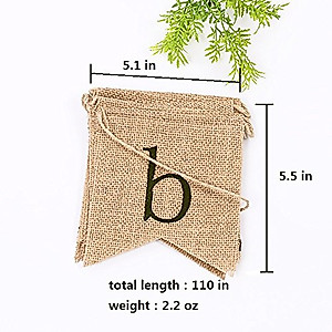 Junxia Baby Girl Burlap Banner - Decorations for Baby Girl