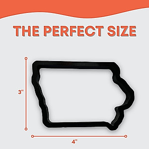 Iowa State Cookie Cutter with Easy to Push Design (4 inch)