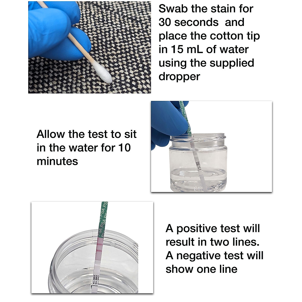 Semen Detection Test - P30 Antigen - Perform Five Tests - Used in Forensic Science Labs - Includes Supplies and Directions