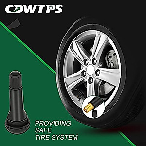 CDWTPS TR414 Tire Valve Stem,Rubber Snap-in Short Black Stem for Tubeless 0.453 Inch 11.5mm Rim Holes on Standard Vehicle Tires(8pcs/Bag)