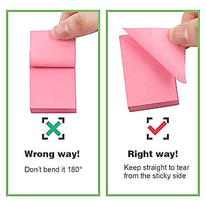 Cocoboo 20 Pack Sticky Notes, 2 x 1.5 Inches, 100 Sheets of Each, Memo Pads, 10 Bright Colors Sticky Pads, for Home Office School Supplies