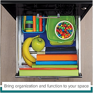 Scranton & Co 18" 3 Drawer Metal File Organizer Cabinet in Black