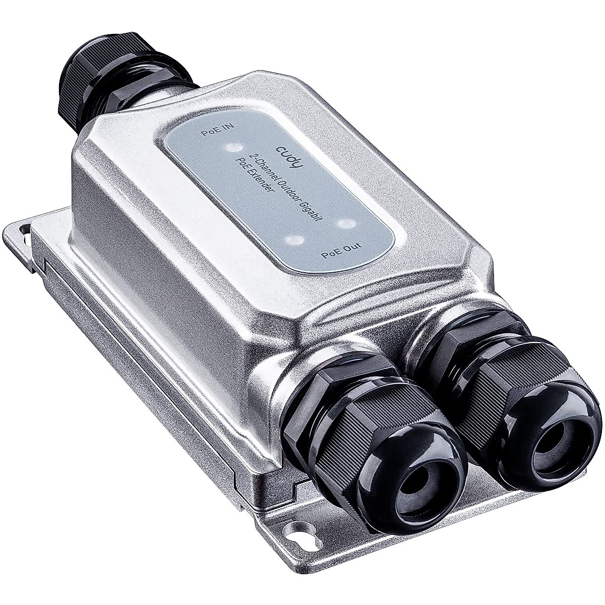 Cudy 2 Channel Gigabit Outdoor PoE Extender, IP67 Waterproof, 10/100/1000Mbps, PoE Repeater Amplifier Booster, Wall-Mount, Daisy Chain, 802.3bt at af