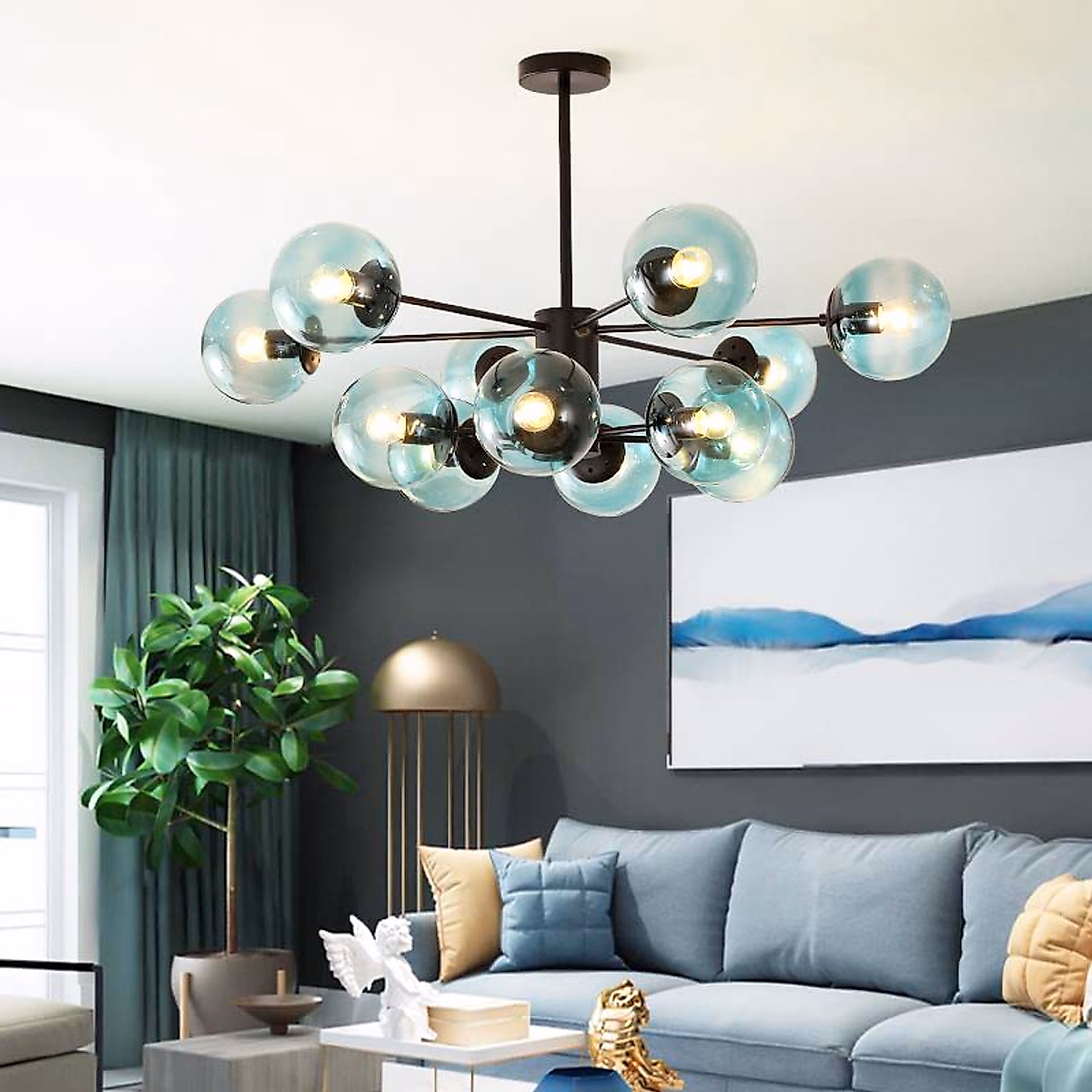 Greeogin Dimmable 4W B22 G16.5 Vintage Bayonet LED Mini Globe Blub Warm White 2700K, 40W Halogen Replacement for Beside Lamp Ceiling Fan Pendant Lights Chandelier Fixture,400 lm 5-Pack