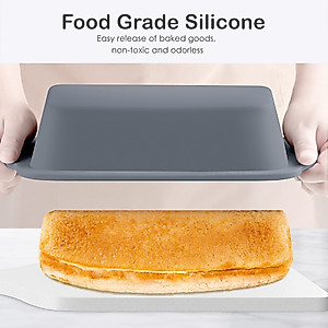 Chicrinum Silicone Bread Loaf Pan, Non-Stick Food Grade Silicone Baking Mold, Meatloaf Pan with Metal Reinforced Frame More Strength