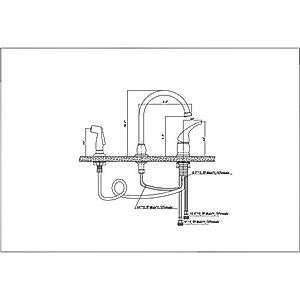 Dura Faucet DF-NMK301-SN RV Gooseneck Kitchen Sink Faucet with Matching Side Sprayer (Brushed Satin Nickel)