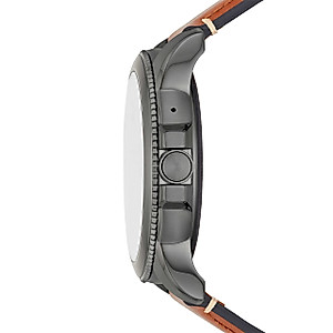 Fossil 44mm Gen 5E Stainless Steel Touchscreen Smart Watch with Heart Rate, Color: Black (Model: FTW4056)