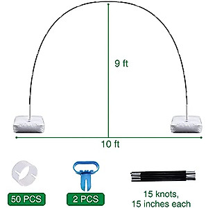 Adjustable Balloon Arch kit with Base, 9Ft Tall &10Ft Wide Adjustable Balloon Arch Stand Party Backdrop Decoration Tool for Wedding Birthday Baby Shower Halloween Christmas Party