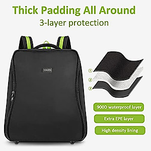 Padded Stroller Bag for Airplane Travel Compatible with UPPAbaby MINU V2 and MINU, Stroller Gate Check Bag Backpack with 2 Large Inner Mesh Pockets, Durable Baby Stroller Storage Bag for Accessories