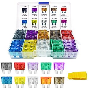 MuHize 100pcs Blade Fuses Assortment Kit, Upgraded Standard Fuse(2A 3A 5A 7.5A 10A 15A 20A 25A 30A 35A), for RV SUV Truck Camper