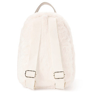 Spencer's White Furry Playboy Mini Backpack