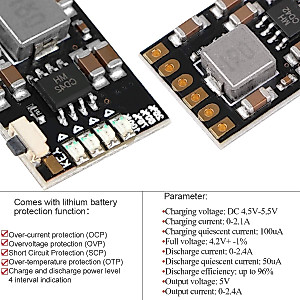 JoohcUngir 12pcs 18 650 Lithium Battery Charger Board 5V 1A TP4056 Charging Module with Battery Protection BMS and Charge Discharge Integrated Module 2A 5V Charging Boost Mobile Power Protection