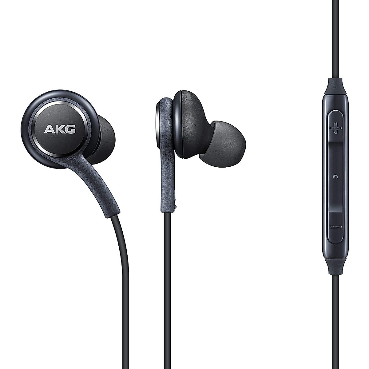 ElloGear OEM Earbuds Stereo Headphones for Samsung Galaxy S10 S10e Plus Cable - Designed by AKG - with Microphone and Volume Buttons (Grey)