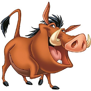 6 Inch Pumba Warthog Wart Hog Lion King Movie Animal Removable Peel Self Stick Adhesive Vinyl Decorative Wall Decal Sticker Art Kids Room Home Decor Girl Boy Children Bedroom 6 x 5 inch Tall