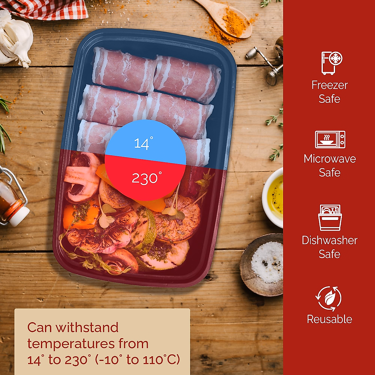 Reli. (50 Pack 32 oz. Meal Prep Containers - 1 Compartment Food Containers with Lids, Stackable Microwavable Freezer Dishwasher Safe Plastic Food Storage - Black Reusable BPA Free Bento Box/Lunch Box