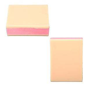 ZJchao Suture Training Model, 2 Silicone Human Skin Suture Training Model, Injection Practice Pad