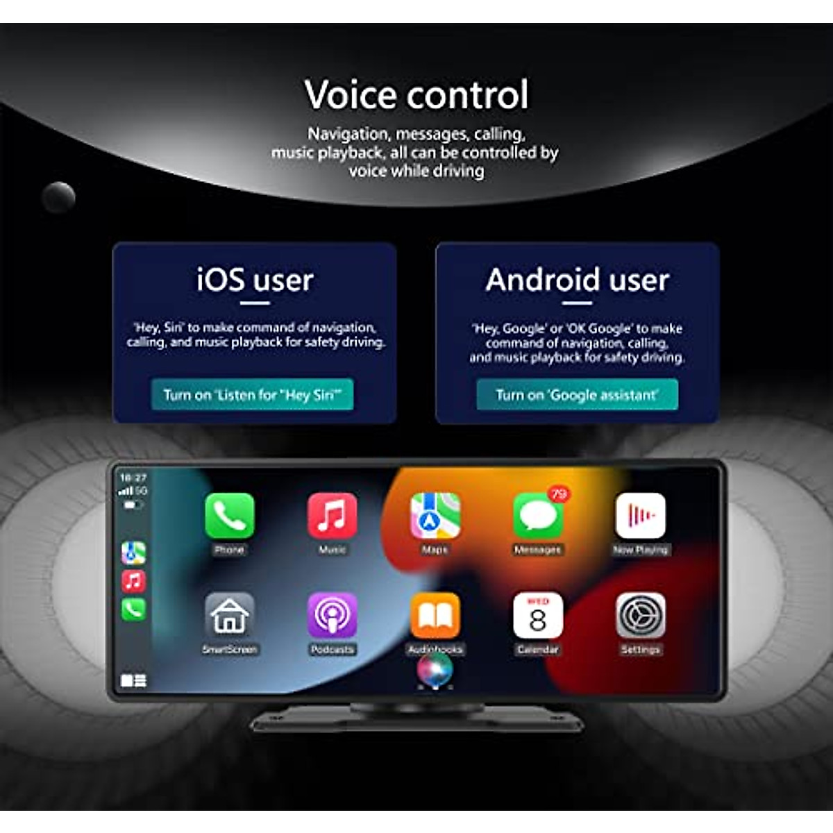 Coral RX10 Newest 10.26-inch Wireless Carplay/AirPlay & Android Auto/Cast Navigation Infotainment Car Stereo, Supporting Bluetooth, AUX, FM Transmitter & All Cars Trucks (RX10)