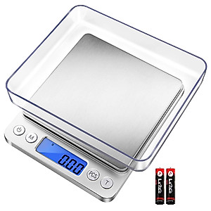 Fuzion Small Kitchen Scale, 500g/ 0.01g Small Gram Weight Scale, Precision Lab Scales Digital Weight Grams and Oz, Digital Gram Scale, Jewelry Scale with LCD, Small Food Scales for Kitchen