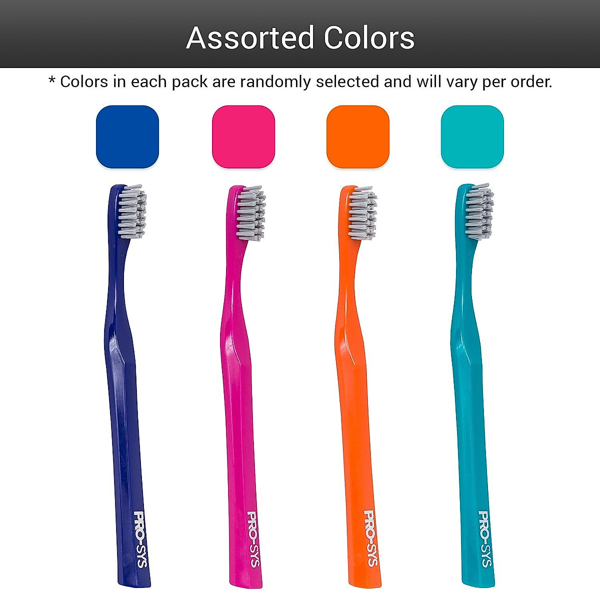 PRO-SYS® Kids Toothbrush (Colorful 4-Pack) - Made with Soft Dupont® bristles (Ages 8-12)