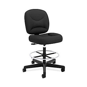 HON ValuTask Task Stool, Mid-Back Stool for Sit to Stand Seating, Black (HVL215)